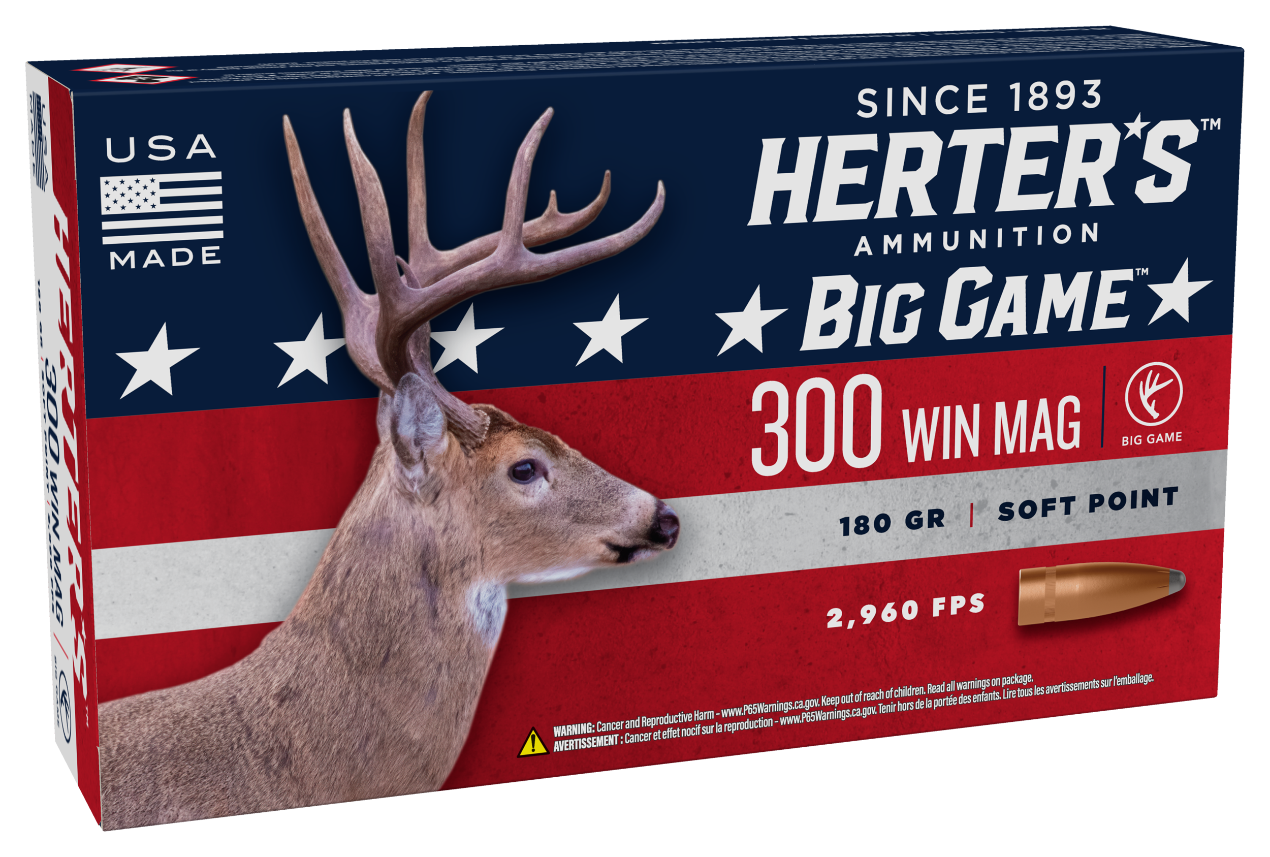 Herter's® Hunting Rifle Ammo - .300 Winchester Magnum - 180 Grain - SP - 2690 fps - 20 Rounds ...
